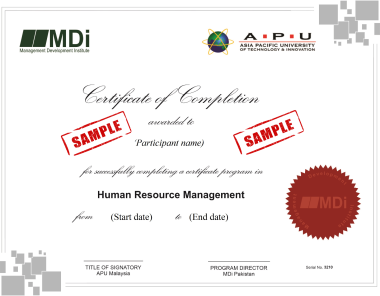 APU - Certificate in HR Management - MDi Online